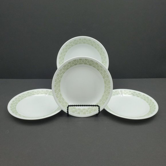 Corelle | Dining | Corelle Basket Weave Bread Dessert Plates White ...